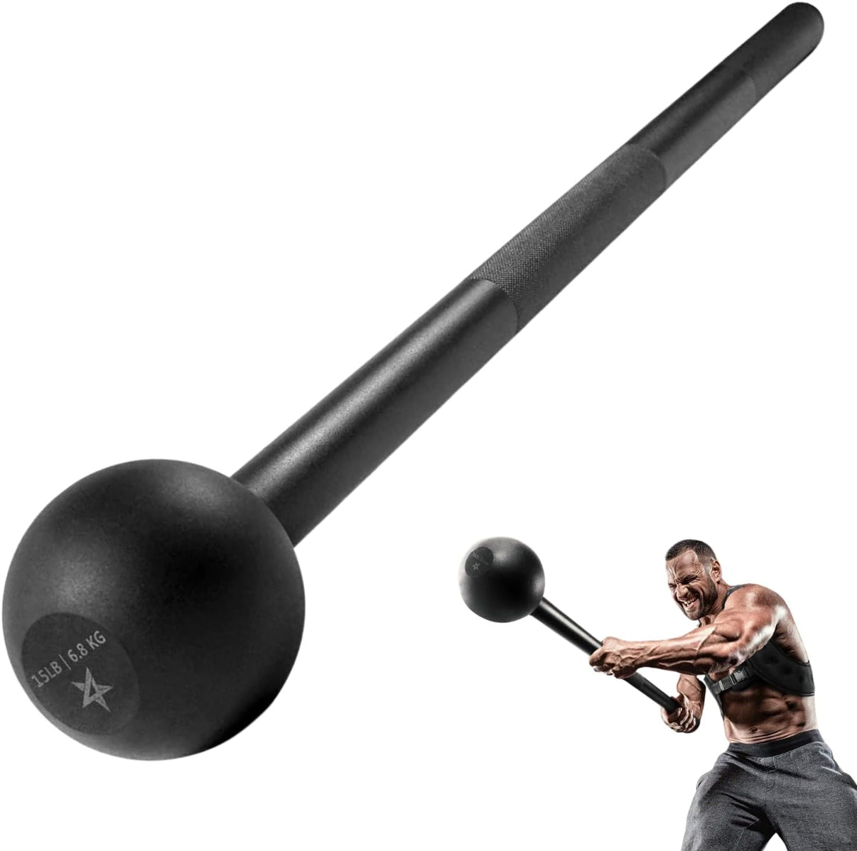 Steel Mace Bell for Strength Training, Support Full Body, Muscles, Sho ...